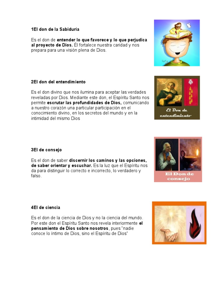 Siete Dones | PDF | Dios | espíritu Santo