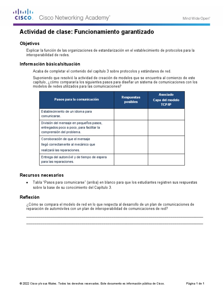 3.4.1.3 Class Activity - Guaranteed To Work! | PDF