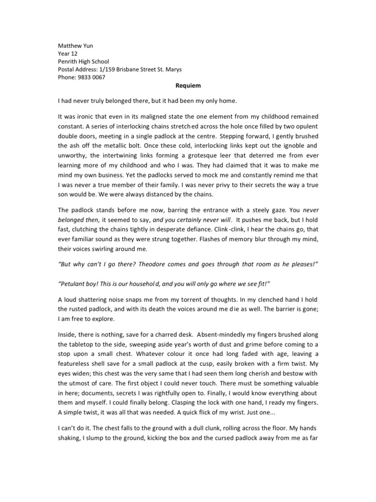 Condensed Version of Narrative | PDF