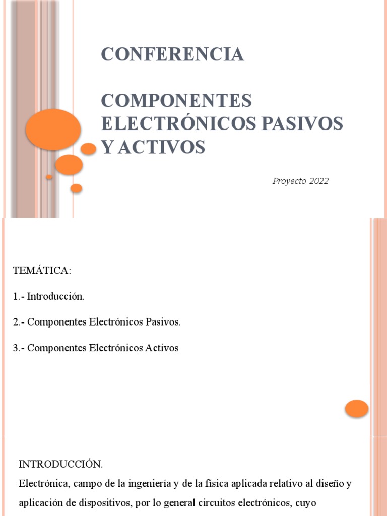 Componentes electrónicos pasivos y activos: una introducción a sus ...