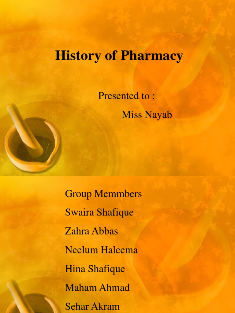 A History of Pharmacy: From Ancient Times to Modern Practice | PDF ...