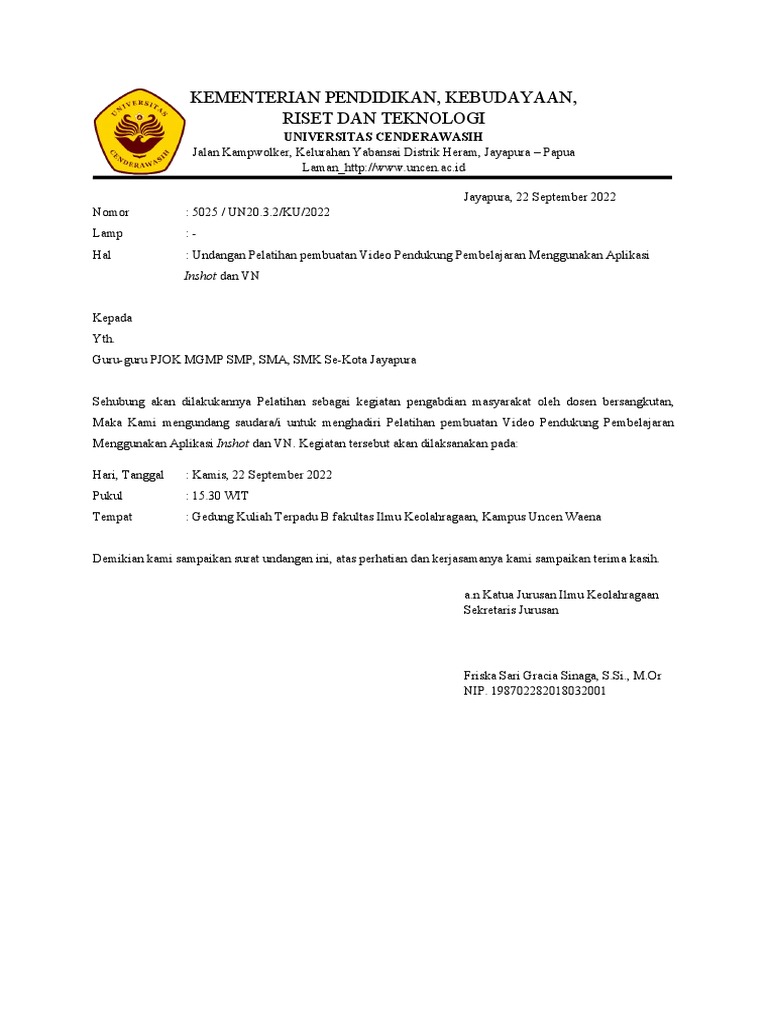 Surat Permohonan Dan Absen | PDF