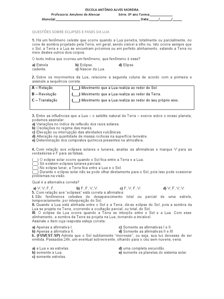 Atividade Eclipse | PDF