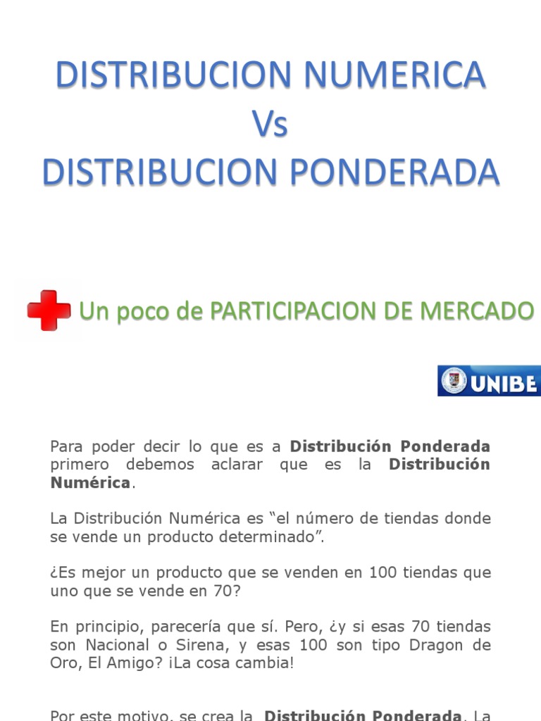 Distribución Numérica Y Ponderada Pdf Mercado Economía Marca