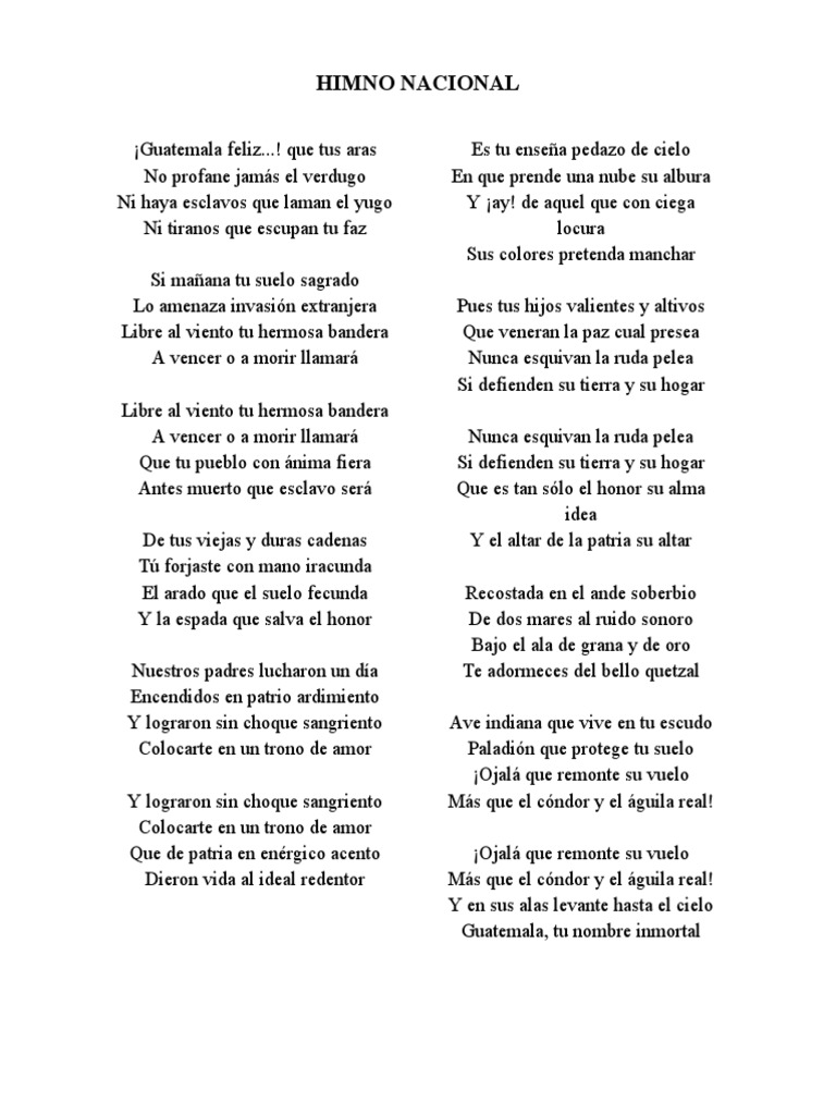 Himno Nacional | PDF