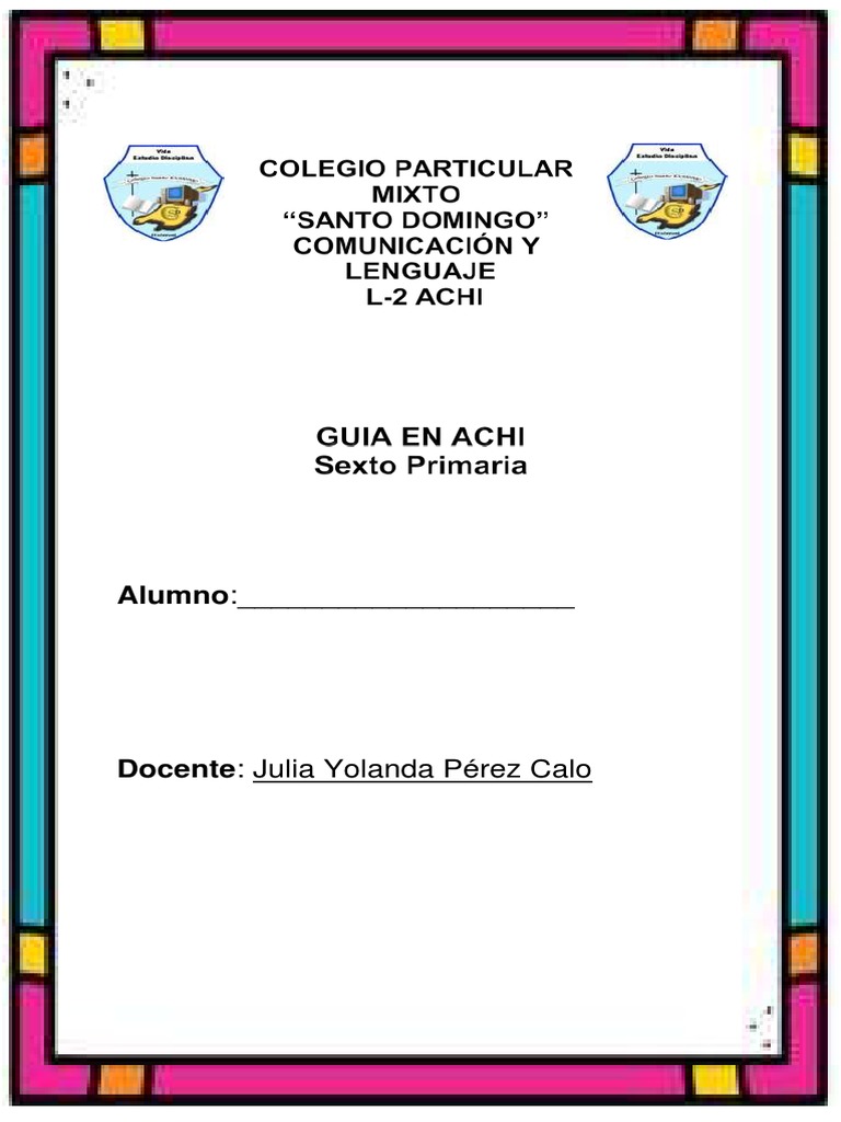 Guia en Achi Sexto Primario | PDF | Sustantivo | Lingüística