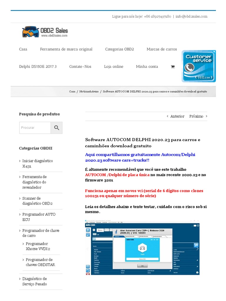 Software AUTOCOM DELPHI 2020.23 para Carros e Caminhões Download Gratuito - Vendas de ...