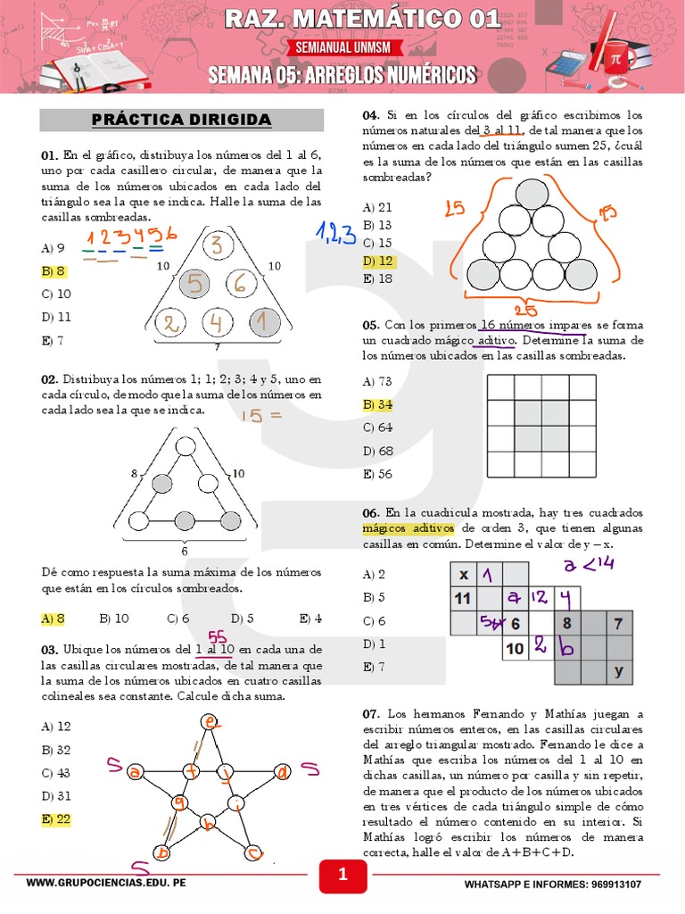 Raz. Matemático 01 | PDF | Triángulo | Matemática Elemental