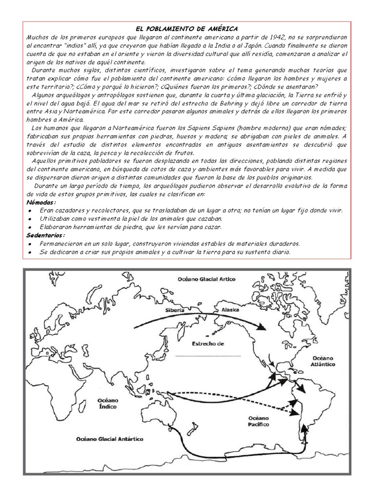 El Poblamiento de América Plantilla | PDF | Teseo | Minotauro