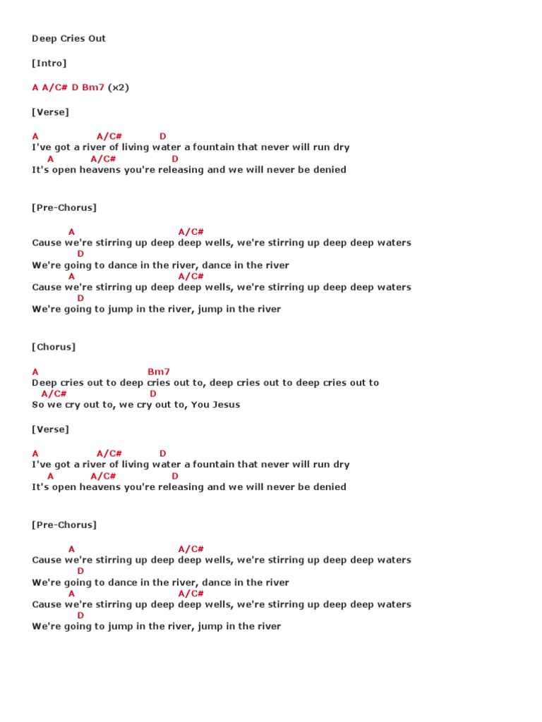 Deep Cries Out | PDF | Song Structure | Songs