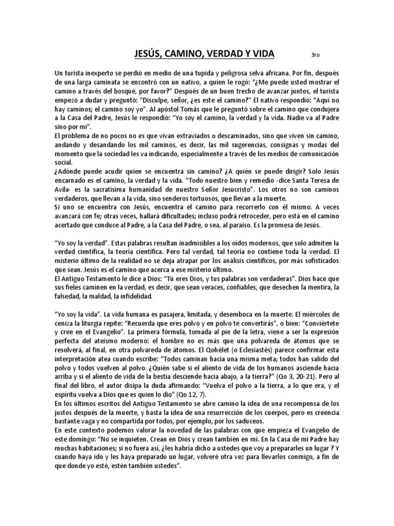 Jesús Camino Verdad Y Vida 3ro Pdf Jesús Eucaristía