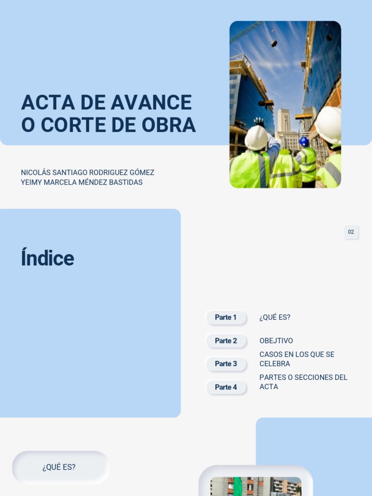 Acta de Corte de Obra | PDF