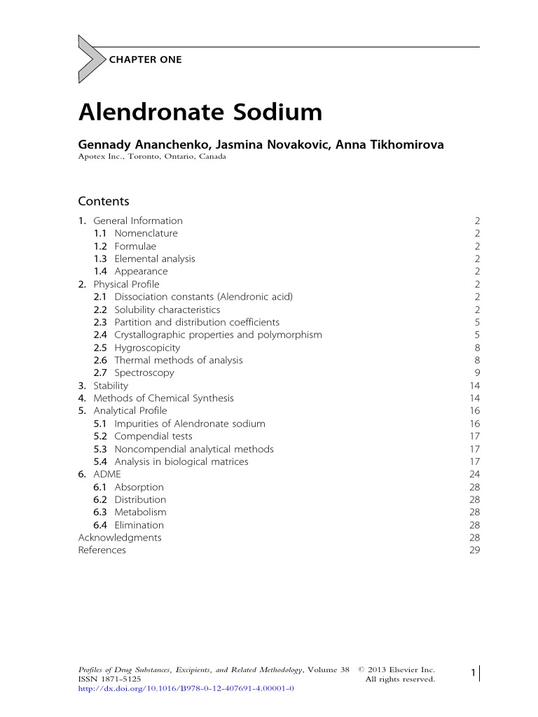 Alendronate Sodium Pdf High Performance Liquid Chromatography Nuclear Magnetic Resonance