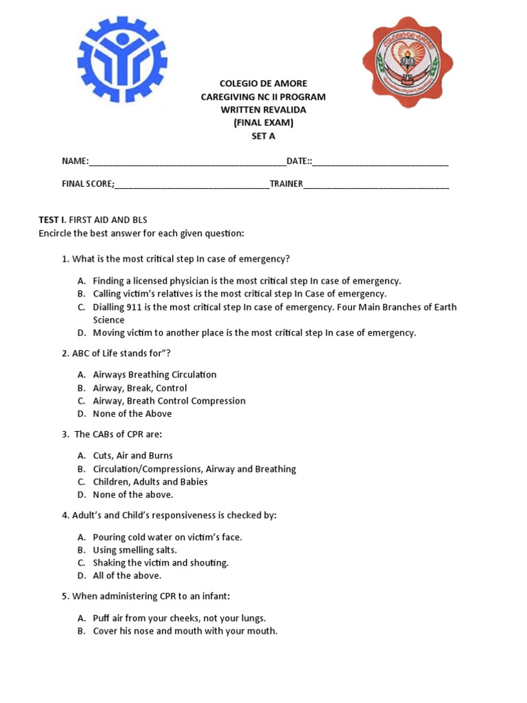 Final Written Revalida | PDF | Cardiopulmonary Resuscitation | First Aid