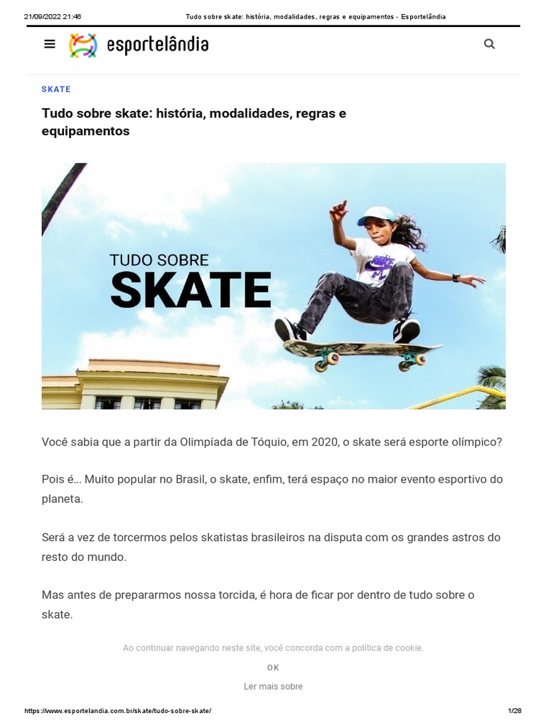 Tudo Sobre Skate - História, Modalidades, Regras e Equipamentos ...