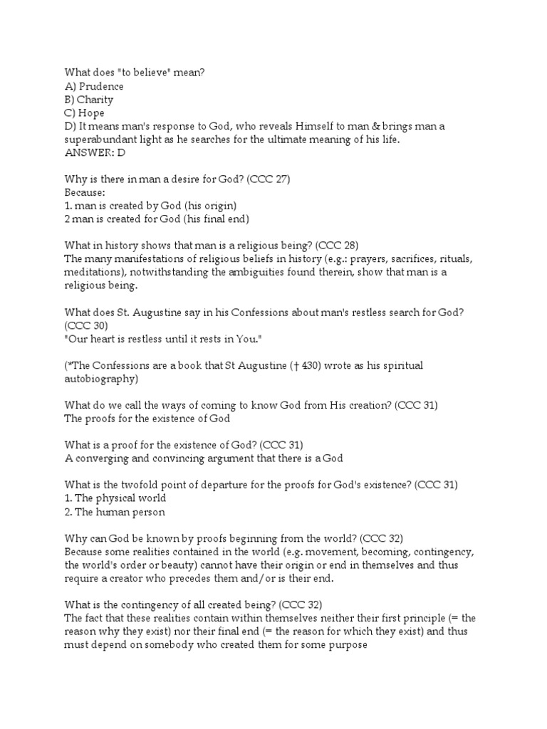 An Overview of Key Concepts Regarding Natural Knowledge of God's ...