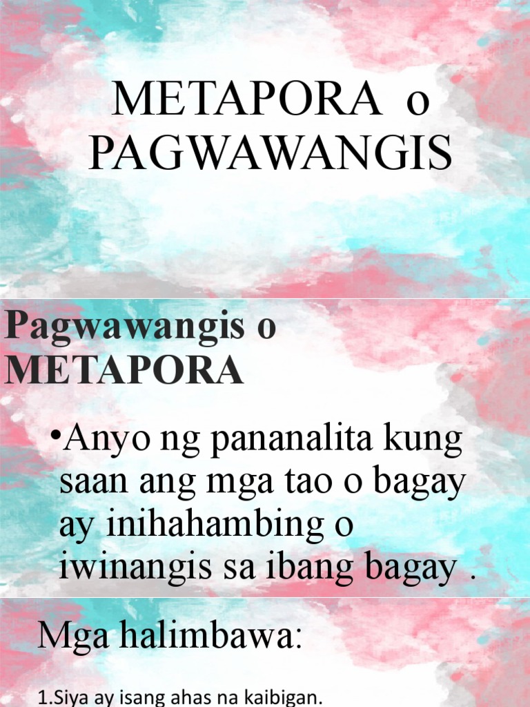 Metapora o Pagwawangis | PDF