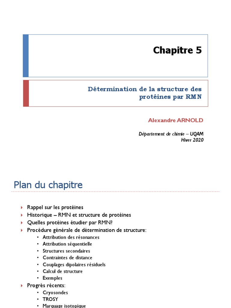 Structure des Protéines par RMN | PDF | Structure de la protéine ...