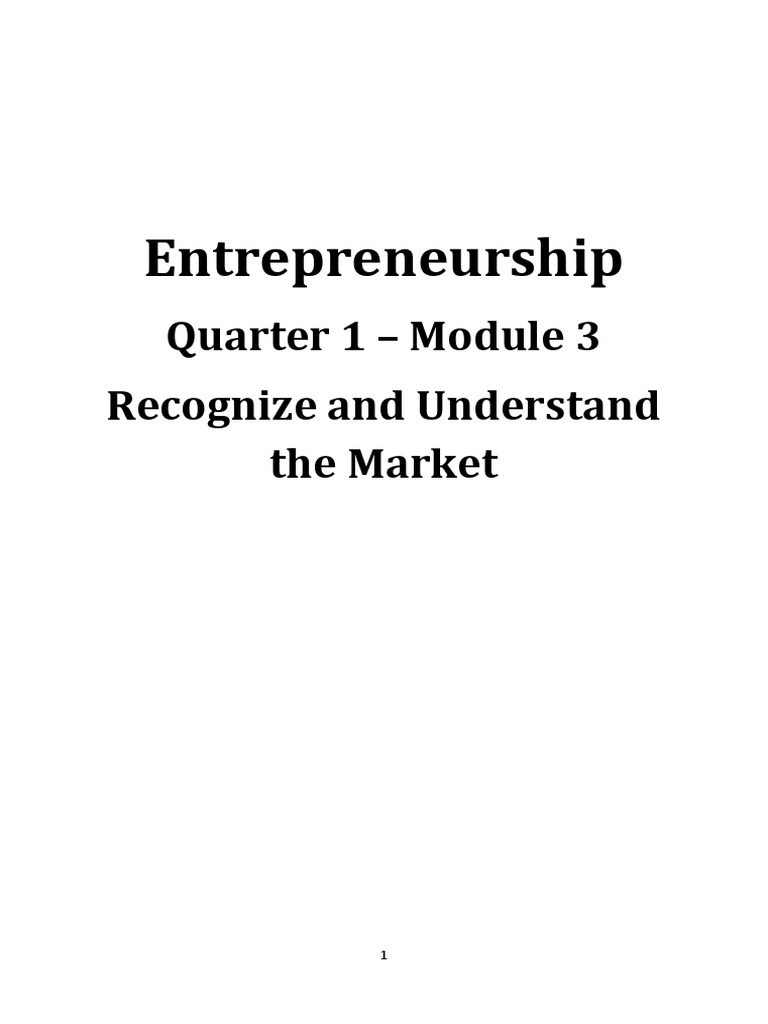 Module3 Entrepreneurship G12 Revised | PDF | Market Segmentation ...