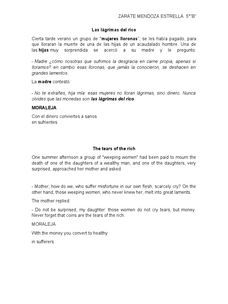 Fabulas en Ingles | PDF