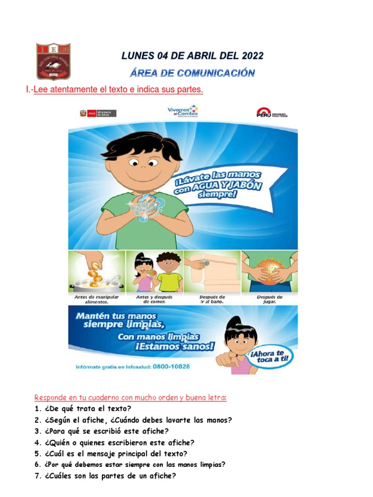 Sesion 4 - Leemos Afiches de Comunicación-Fichas de Trabajo | PDF