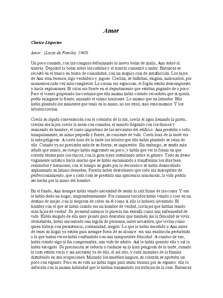 Amor Clarice Lispector | PDF