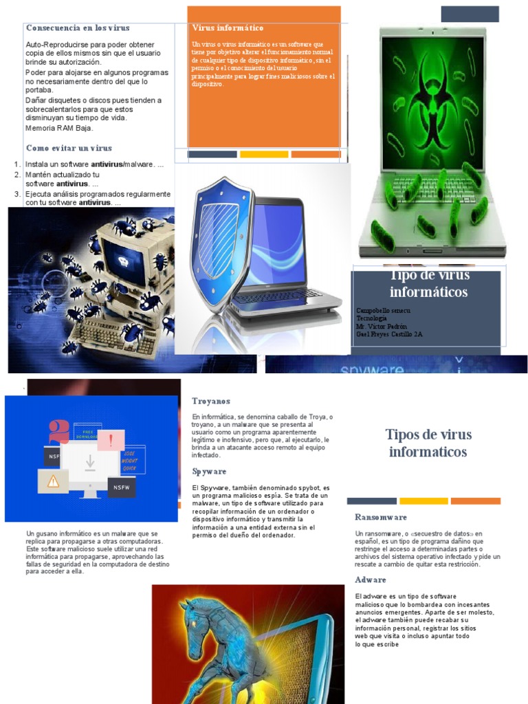 Tipo de Virus Informaticos | PDF | Malware | Virus de computadora