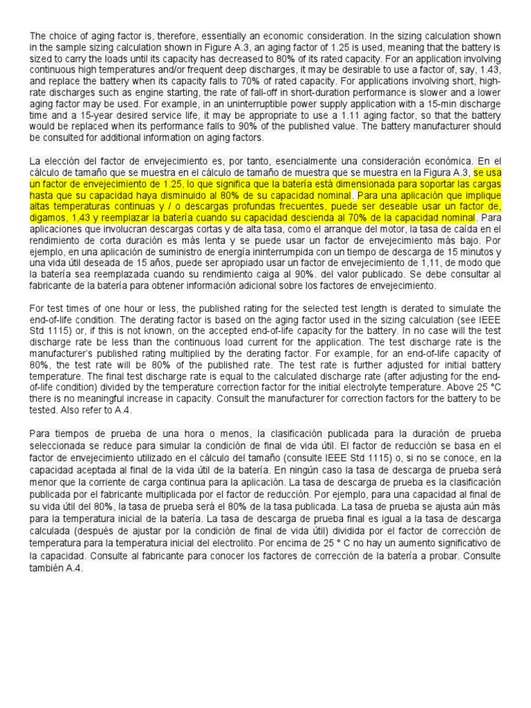Aging Factor IEEE 1115 | PDF