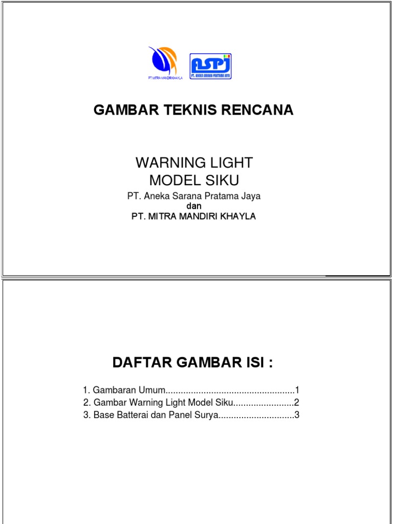 Gambar Teknis Warning Light | PDF