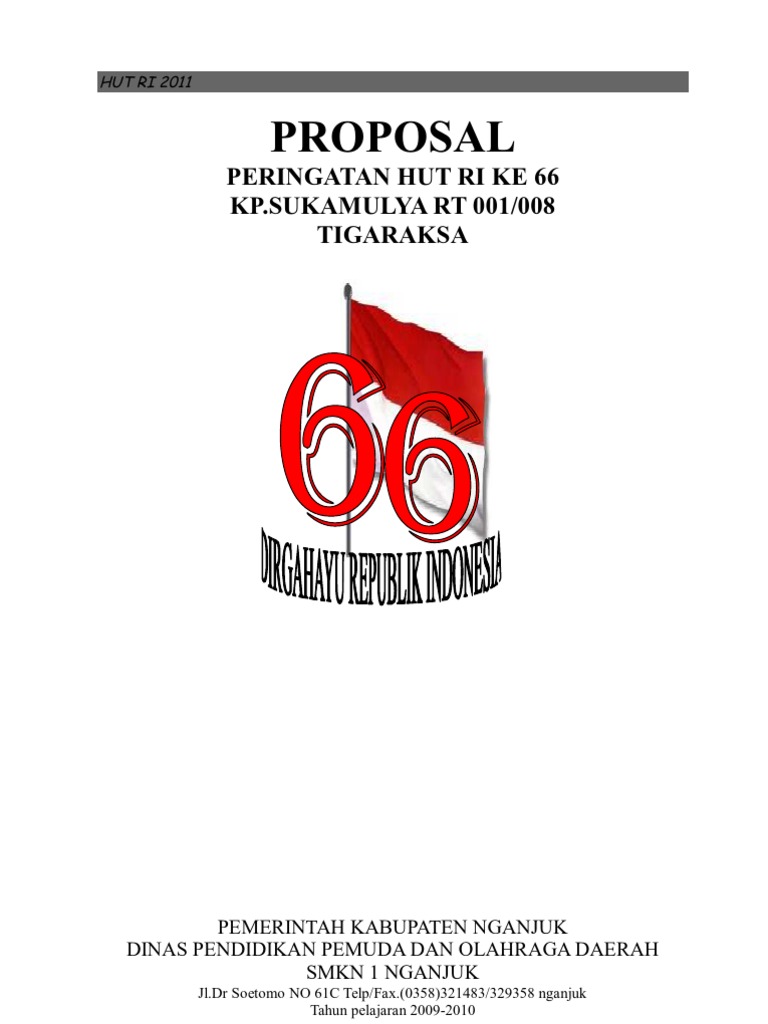 Proposal Hut Ri 66 | PDF