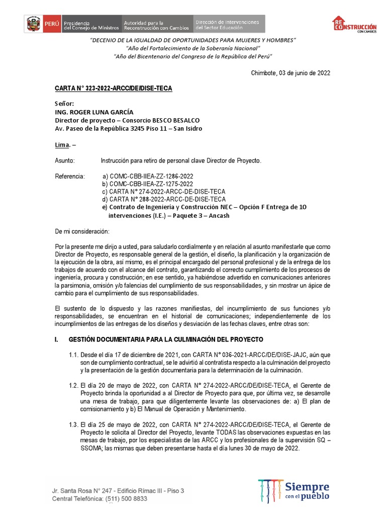 Carta #323-2022-Arcc-De-Dise-Teca | PDF