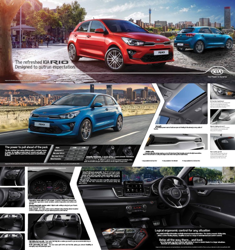 Kia Brochure Rio | Download Free PDF | Anti Lock Braking System | Headlamp