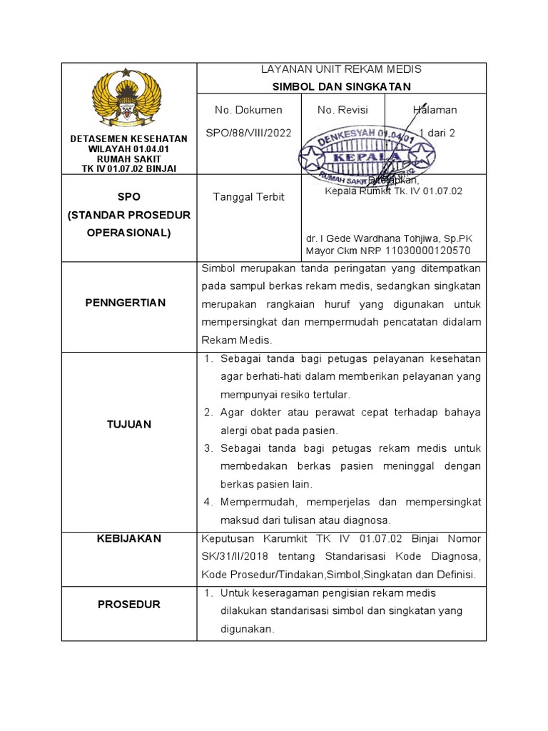 Spo Simbol Dan Singkatan | PDF