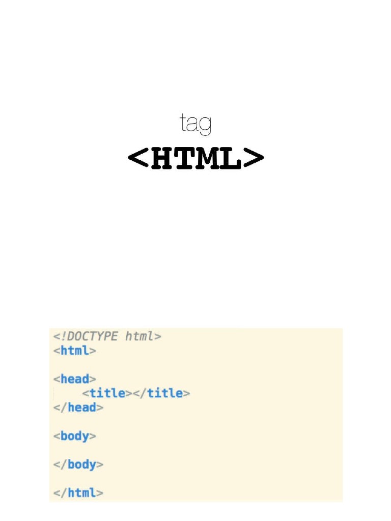 HTML Dasar 4 Tags | PDF