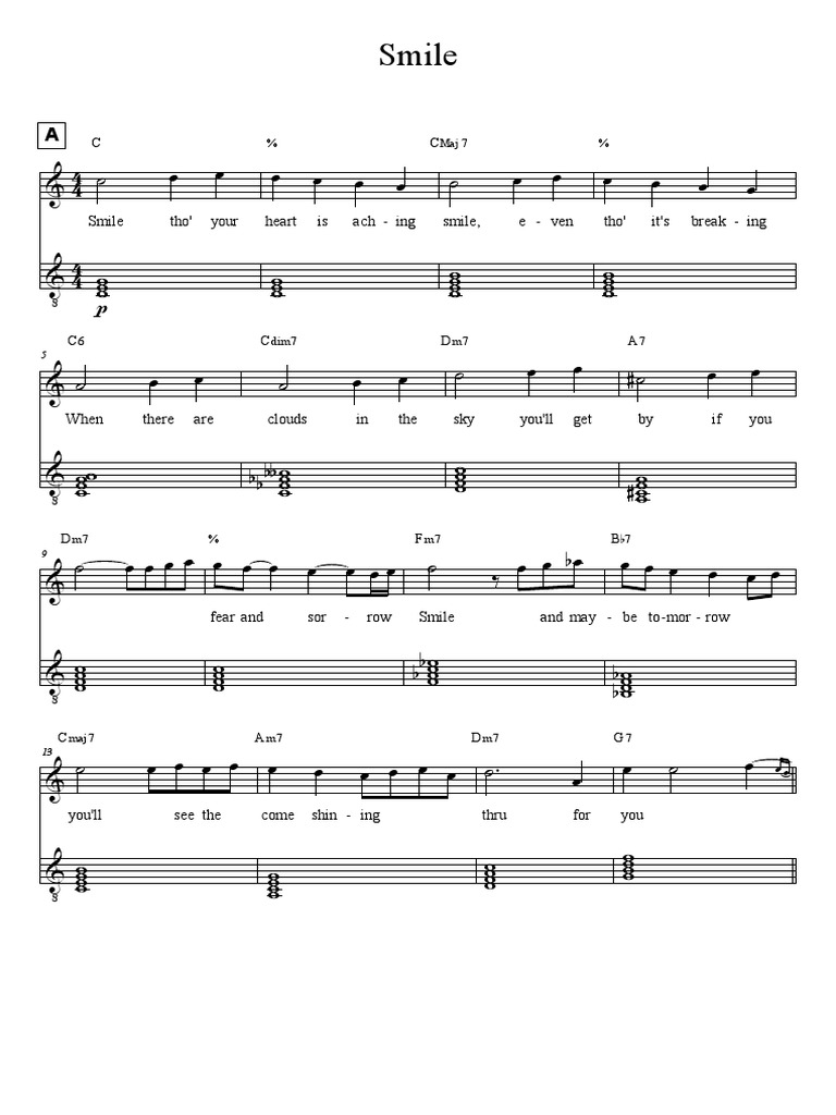 Smile Piano Score | PDF