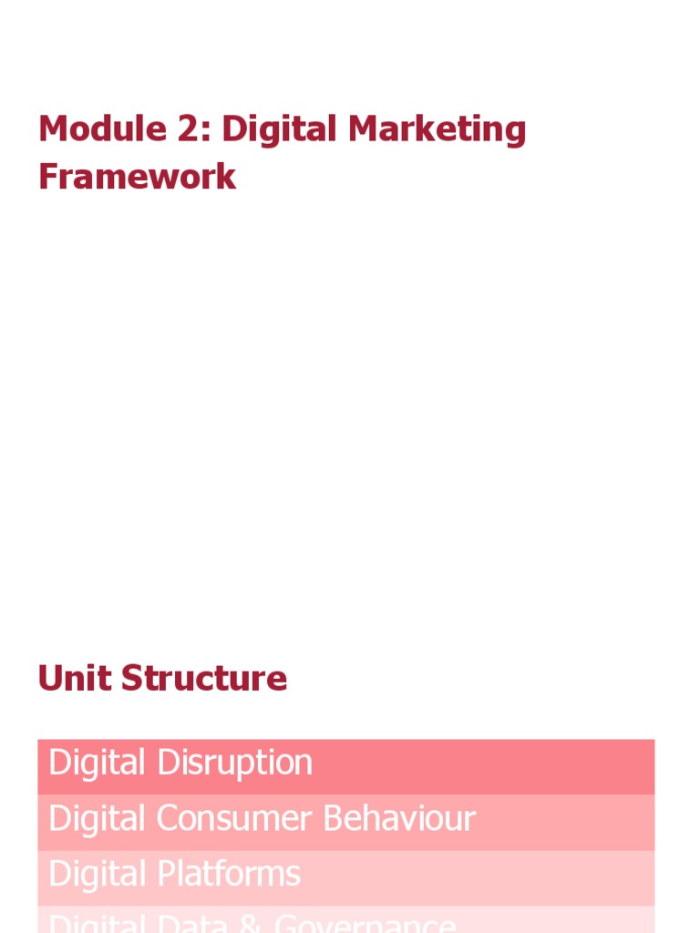 DM Module 2 - Digital Marketing Framework | PDF | Digital Marketing ...