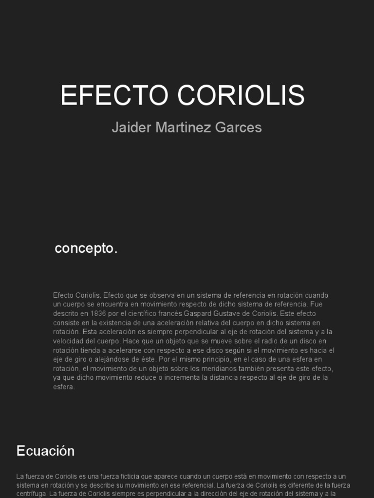 Efecto Coriolis | PDF | Metrología | Ciencias fisicas