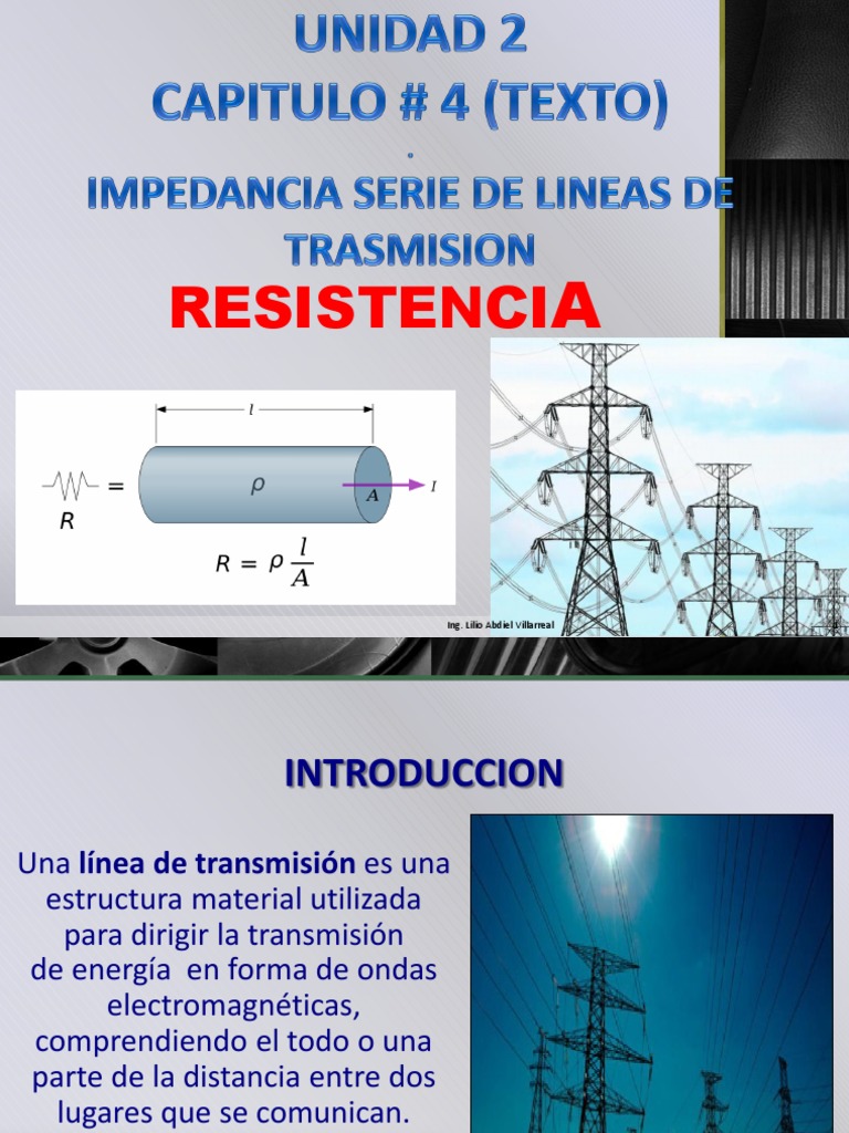 Impedancia Serie Lineas (Resistencia) | PDF | Resistencia Eléctrica y ...