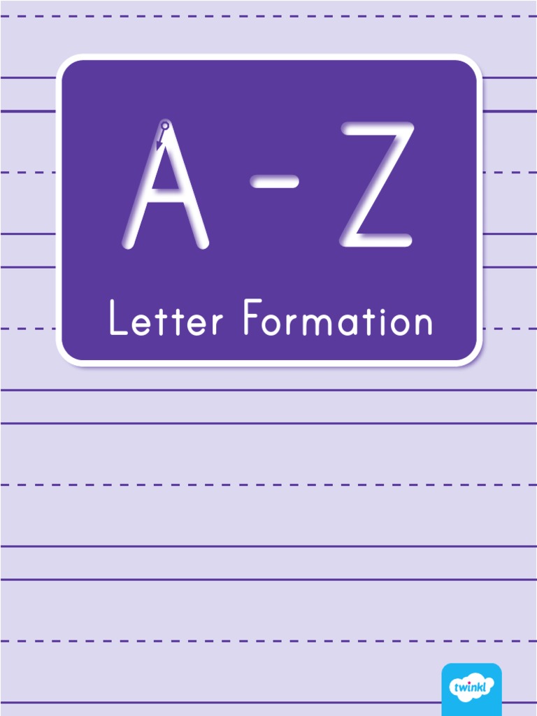 A Z Uppercase Letter Formation Practice Booklet Us e 821 - Ver - 2 | PDF