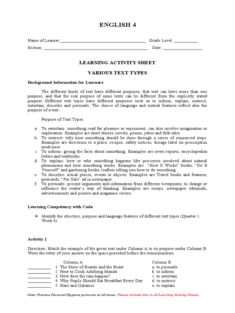 ENGLISH-LAS-Grade-4-Competency-4 - EDITED - Final | Download Free PDF ...