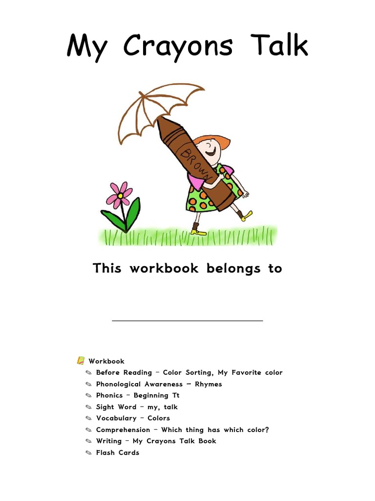 My Crayons Talk | PDF | Phonics | Color