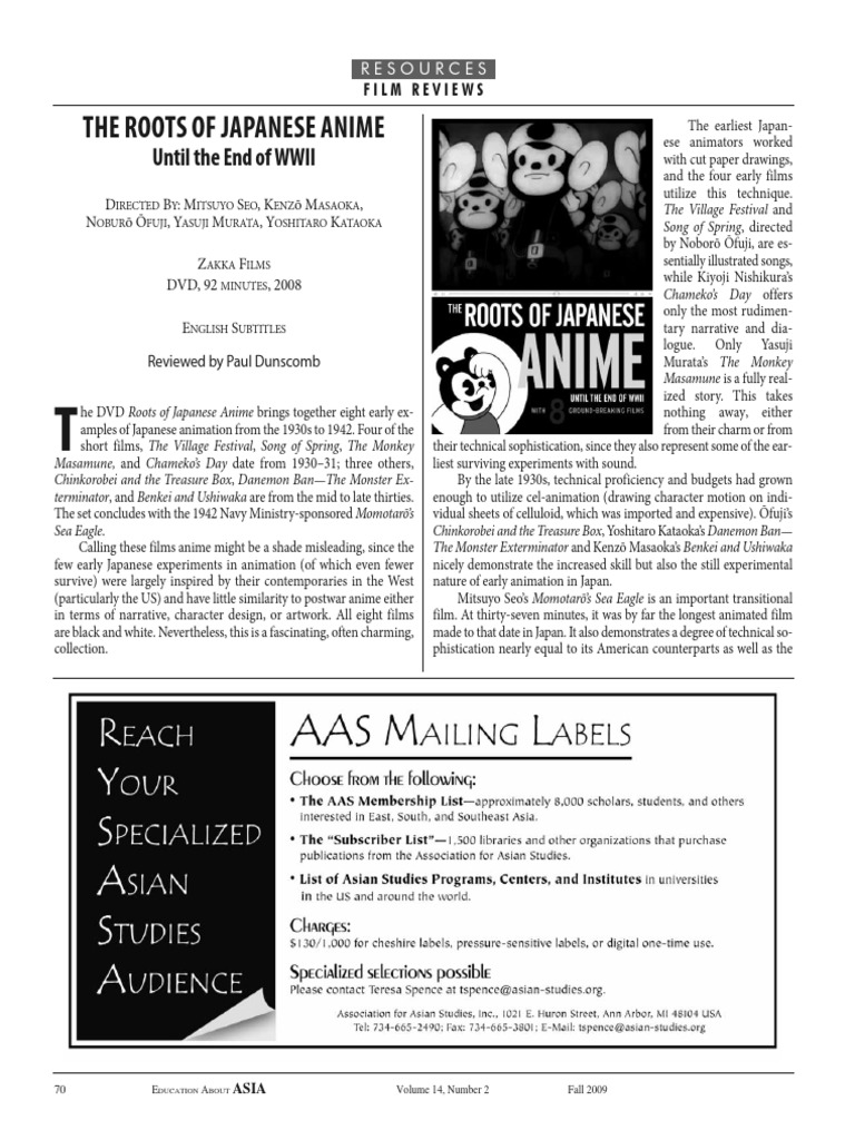 Early Japanese Animation Insights | PDF | Anime