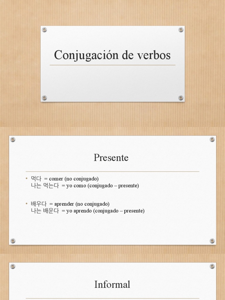 Guía completa para la conjugación de verbos y adjetivos en coreano ...