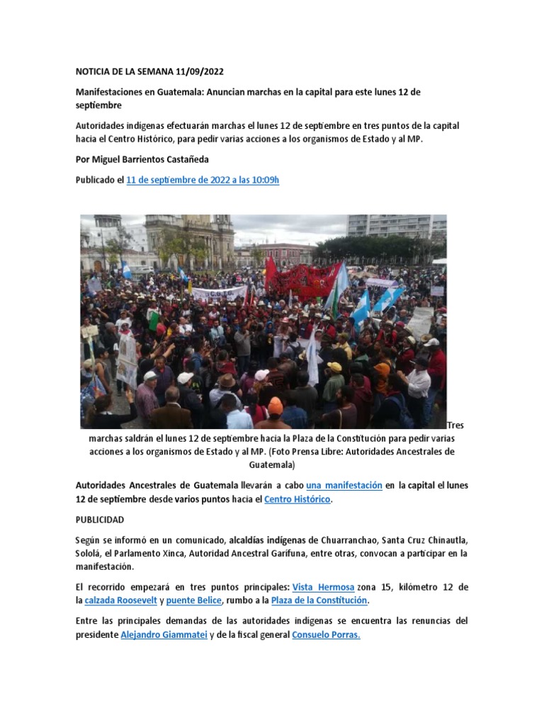 Noticia de La Semana 11 | PDF | Política