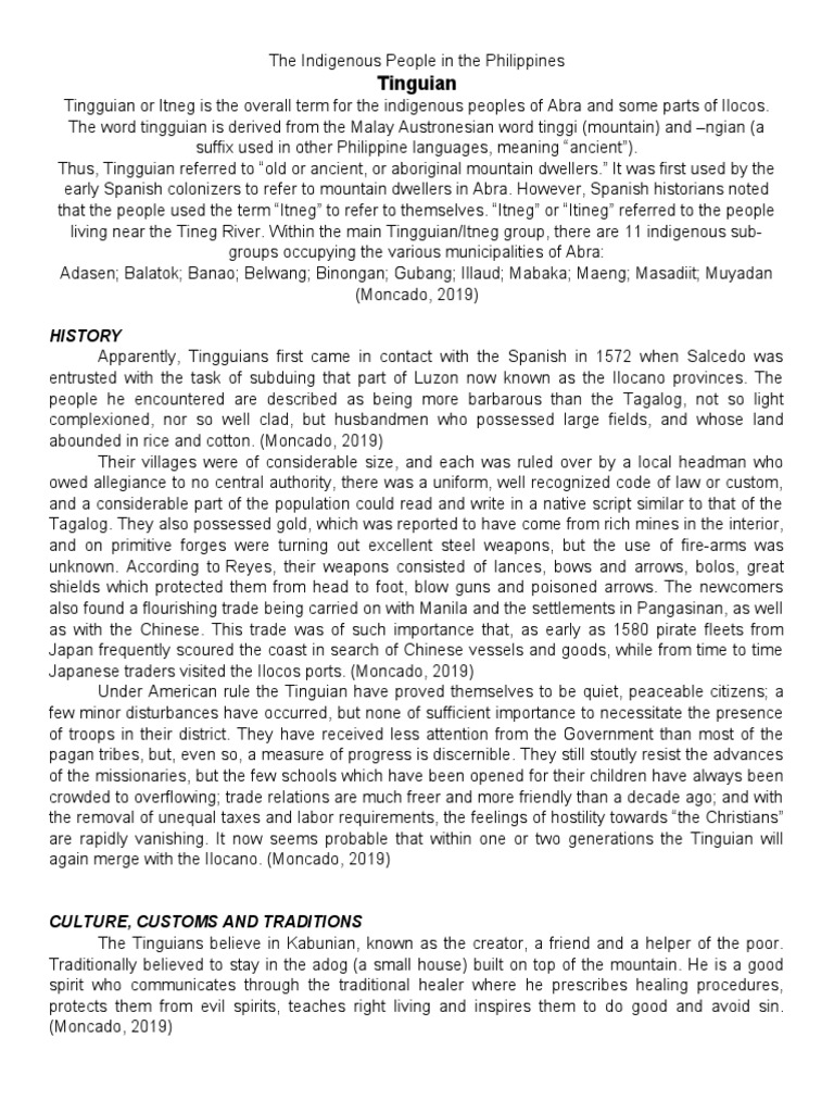 The Indigenous People in the Philippines | PDF