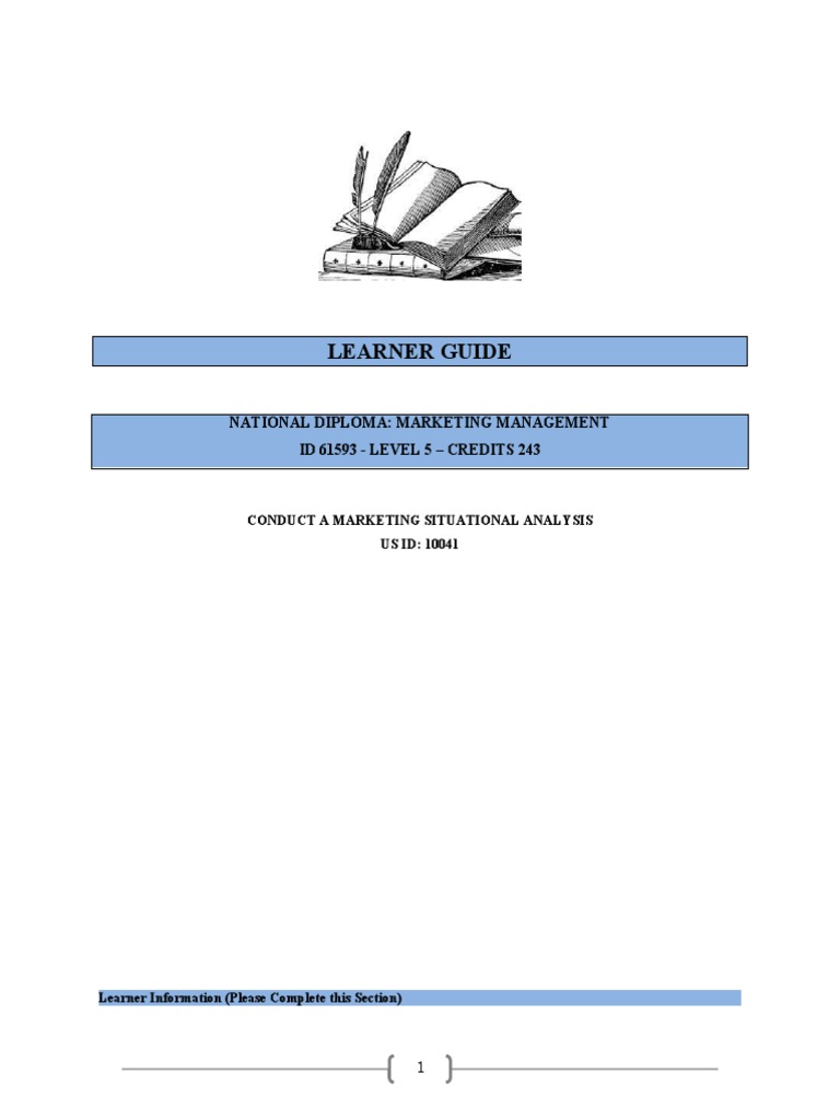 Learner Guide | PDF | Swot Analysis | Supply Chain