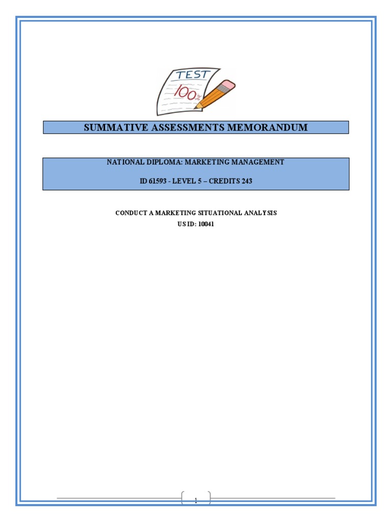 Summative Assessments Memorandum | PDF | Educational Assessment | Data