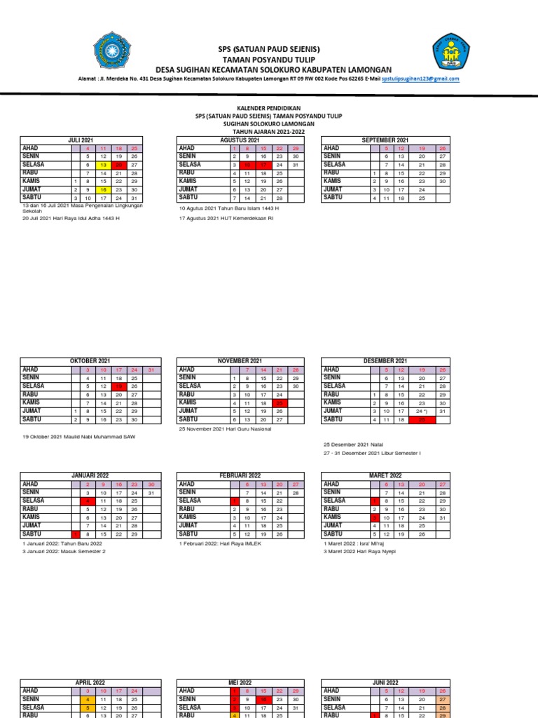 Kalender Pendidikan | PDF