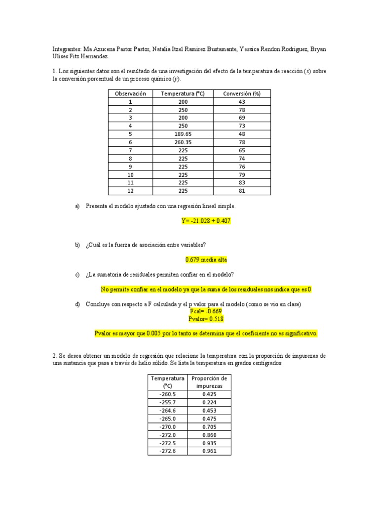 Tarea RLS | PDF | Regresión lineal | Cantidad