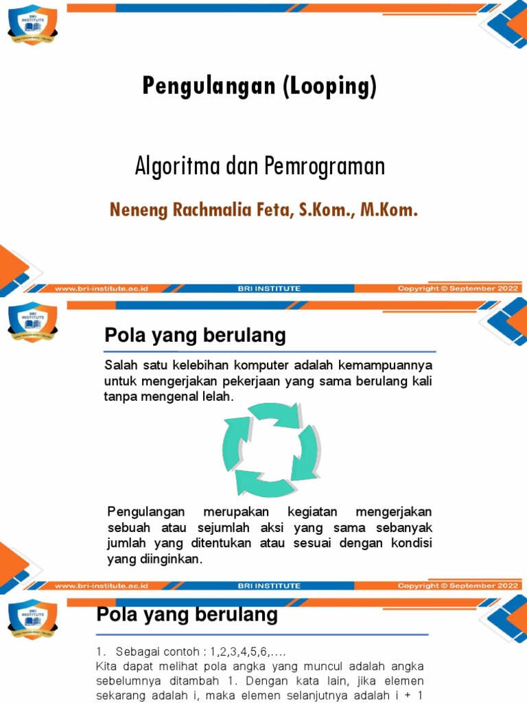 Struktur Pengulangan dalam Pemrograman | PDF